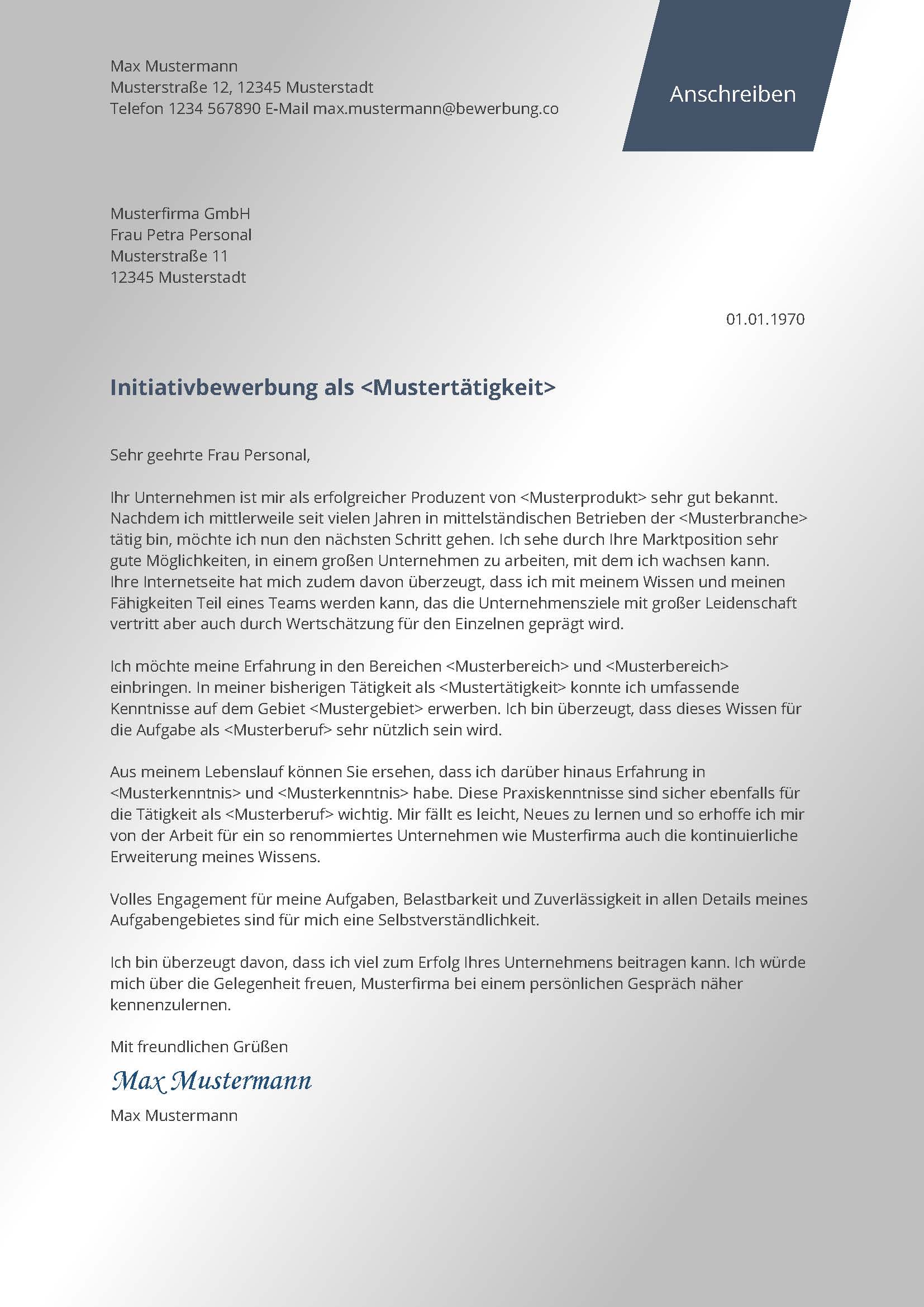 Bewerbung Anschreiben Muster Word LWID